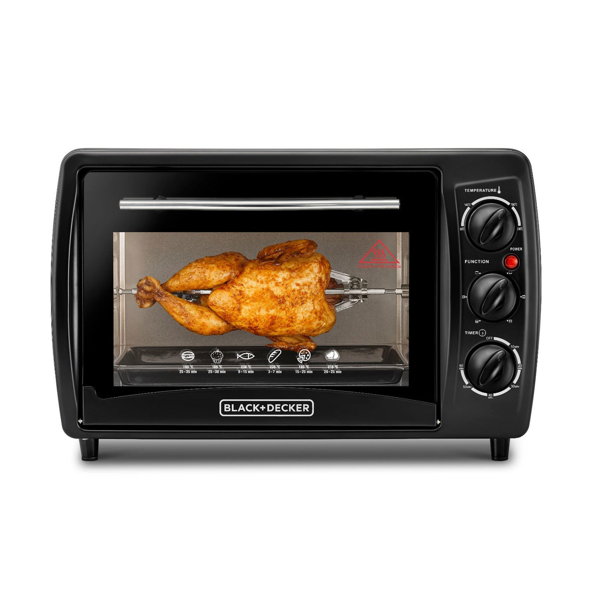 Black+Decker Double Glass Multifunction Toaster Oven With Rotisserie F