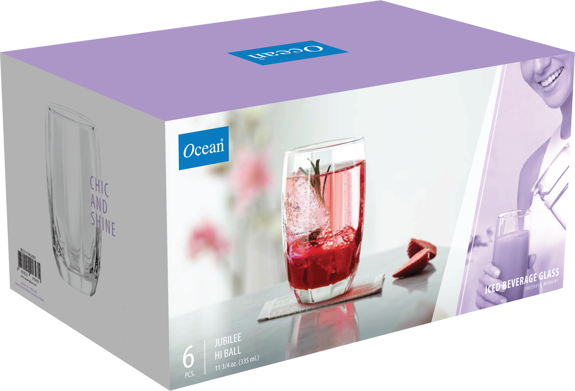 Ocean Jubilee Hi Ball, 335 ml (Set of 6 Pcs)