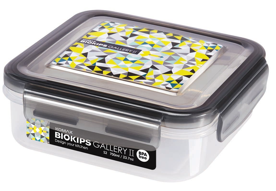Komax Biokips Gallery II Square Food Storage Container, 700 ml
