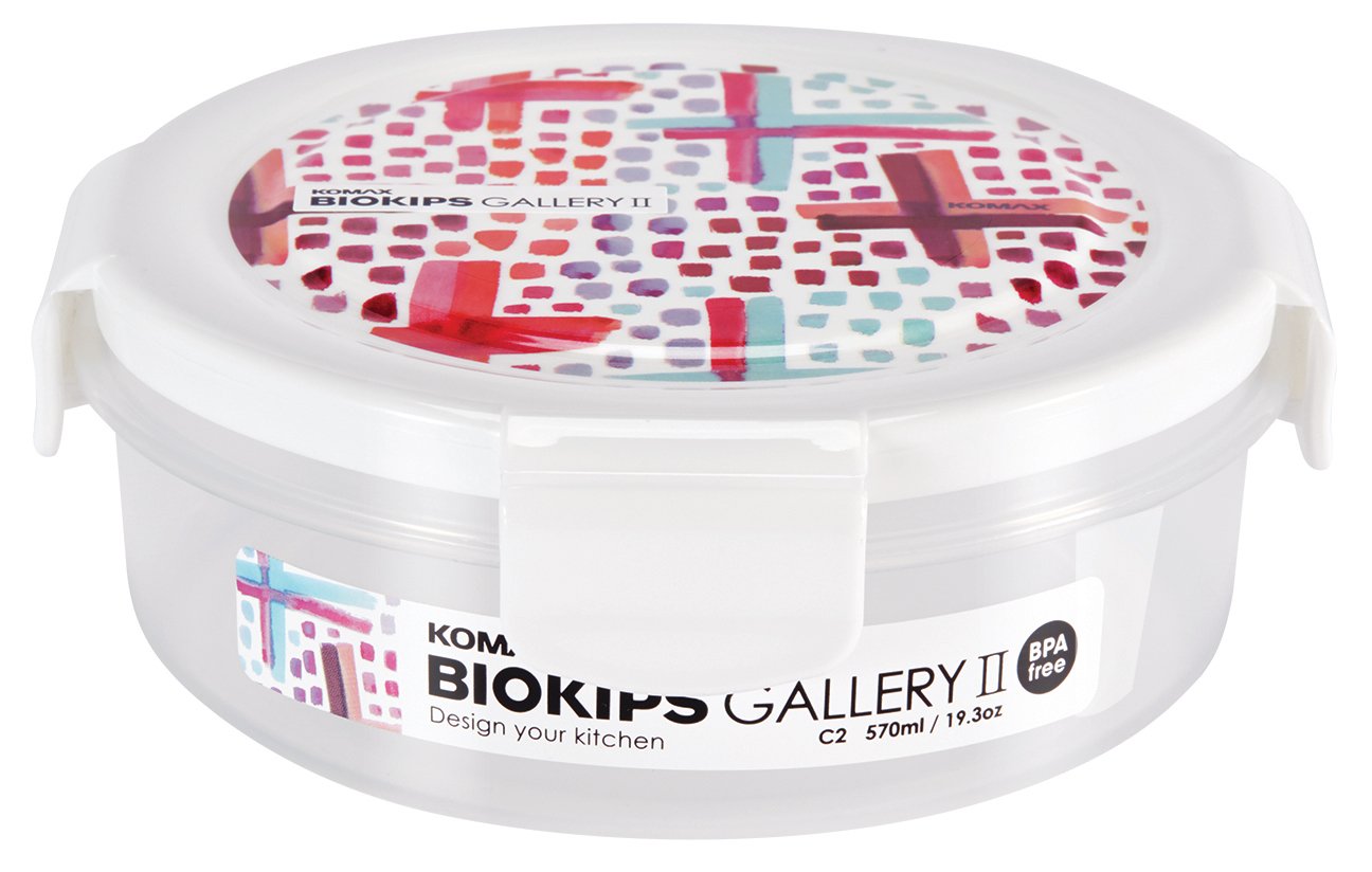 Komax Biokips Gallery II Round Food Storage Container, 570 ml
