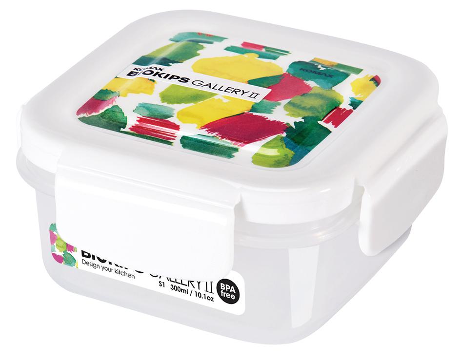 Komax Biokips Gallery II Square Food Storage Container, 300 ml